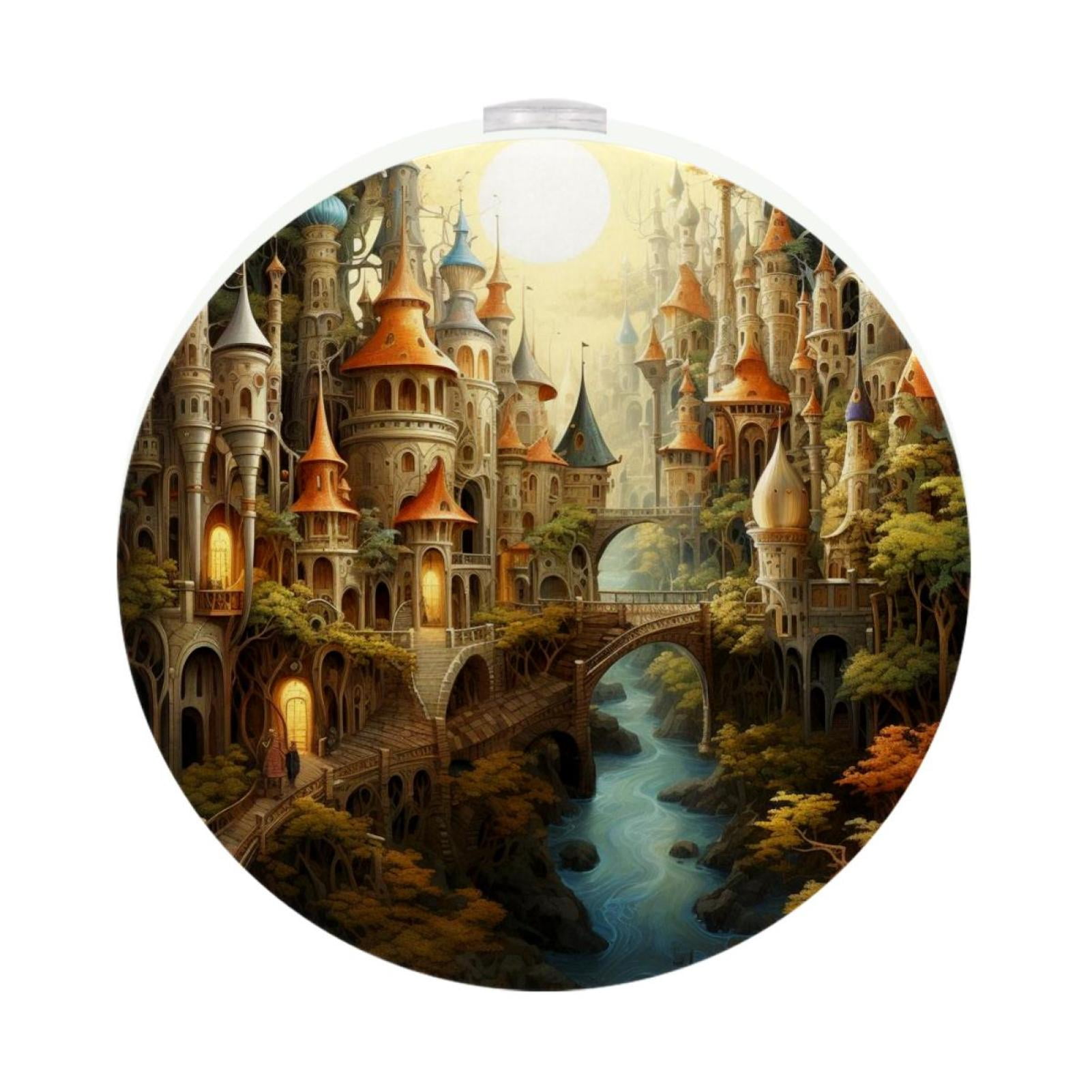 Bohemian LED Round Night Light 2PCS - Motion Sensor Activated Soft Glow ...