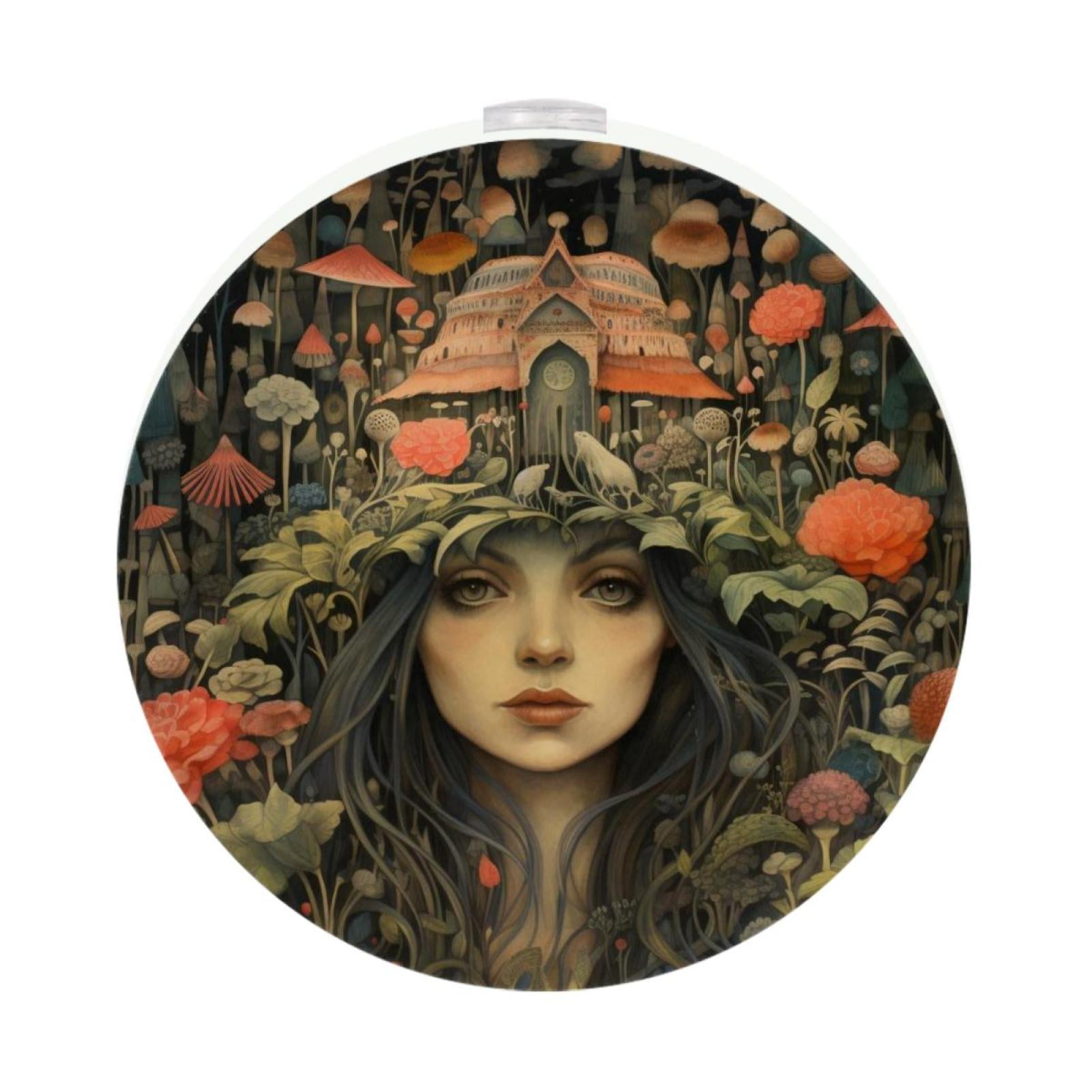 Bohemian LED Round Night Light-2PCS, Plug-in Mini Wall Socket Soft ...