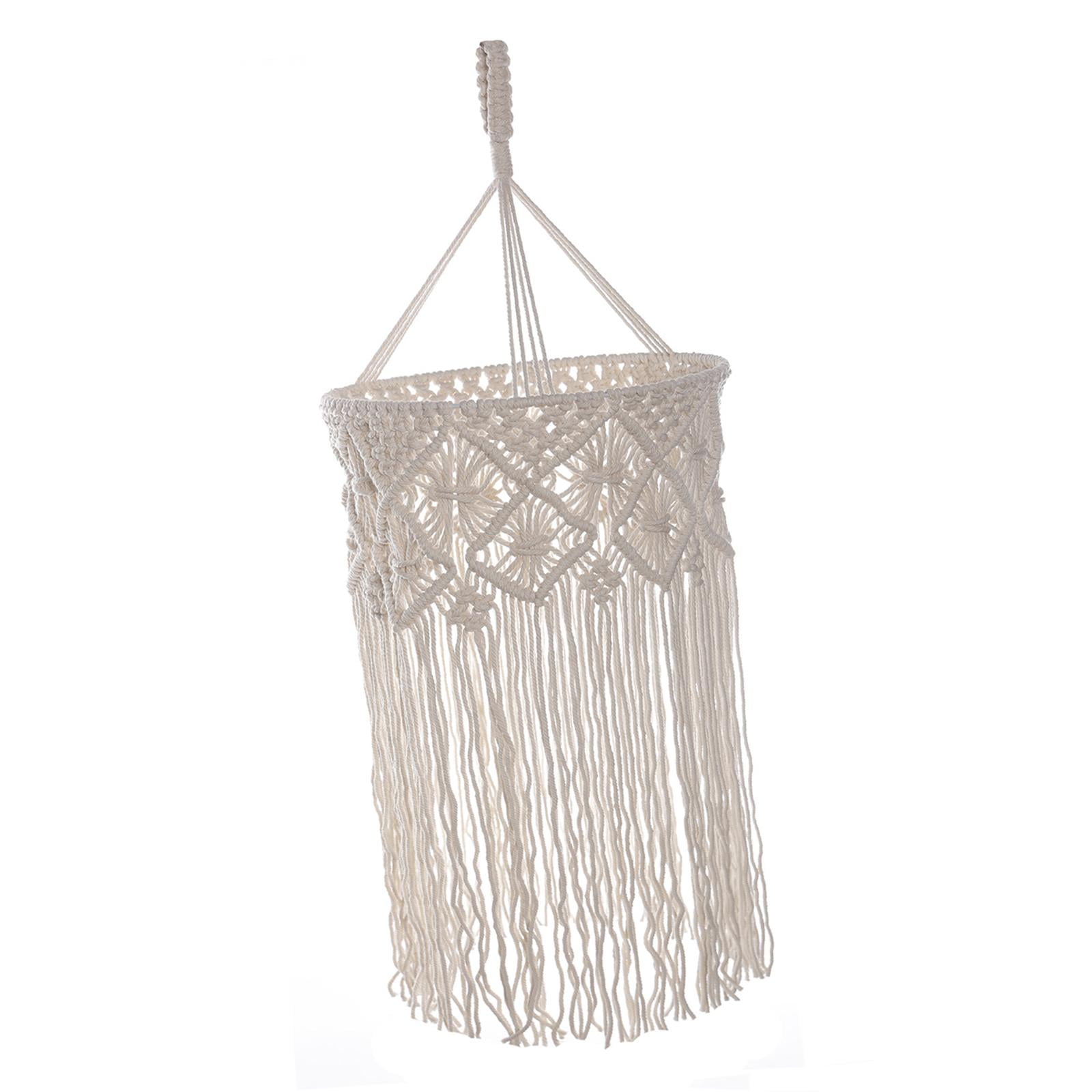 Bohemian Lampshade Macrame Hanging Lamp Shade Light Fixture Handwoven ...