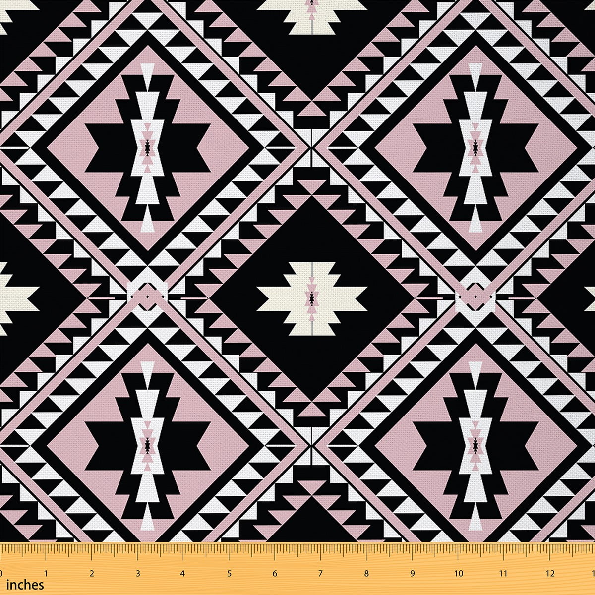 Bohemian Lattice Fabric By The Yard,Boho Vintage Upholstery Fabric ...