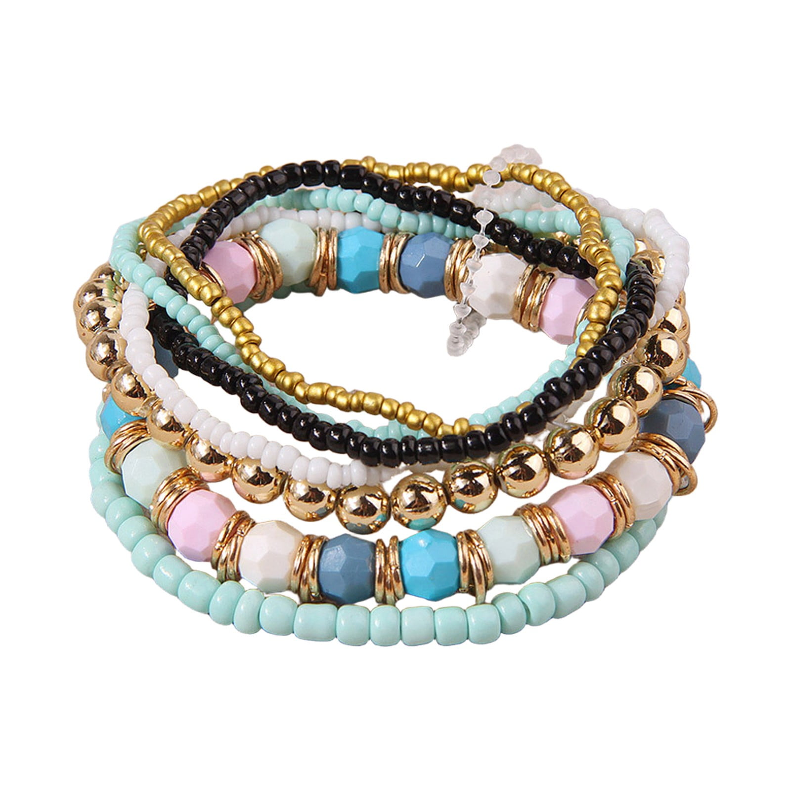 Bohemian Layer Beaded Bracelet For Elastic Fashion Jewelry With Fine ...