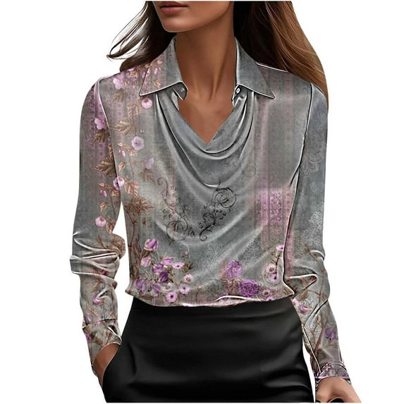 Bohemian Layering Piece – Women's Long Sleeve Printed Pullover Top with ...