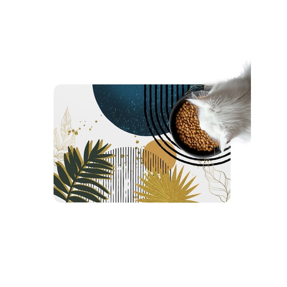Bohemian Leaf Doormat Non Slip Diatomaceous Earth Door Mat Absorbent ...
