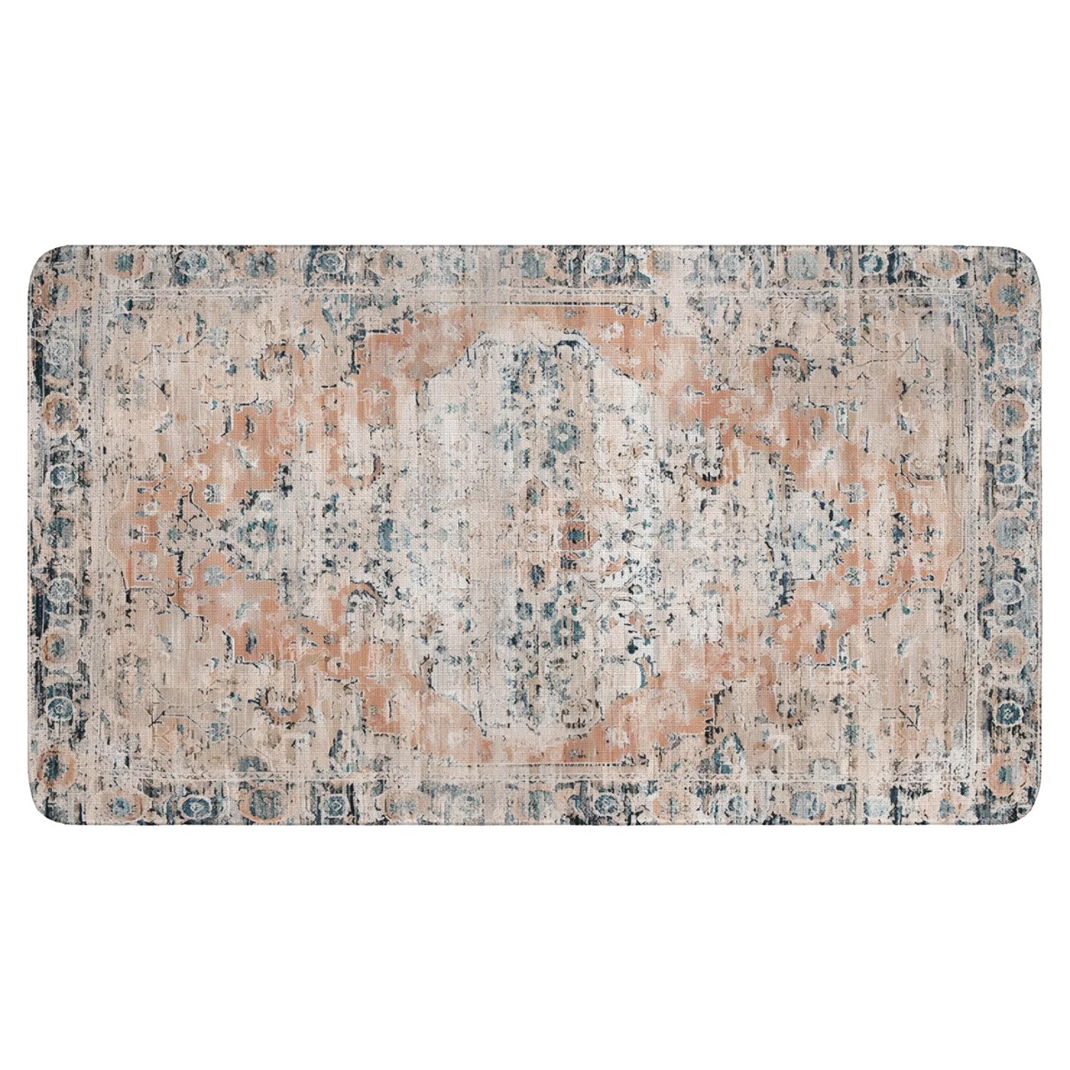 Bohemian Light Orange Patterned Carpet Door Mat 30 X 17 Inch Welcome ...