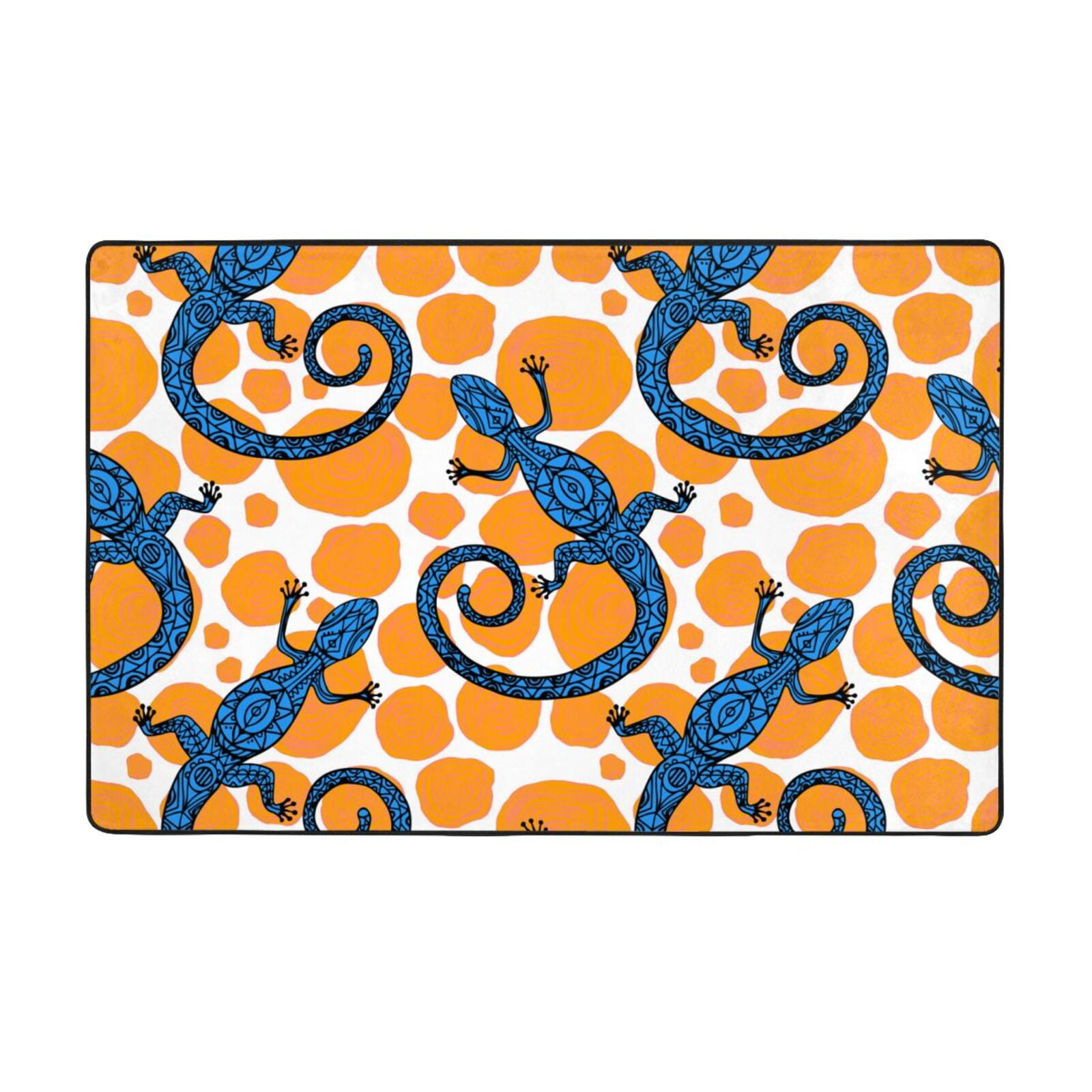 Bohemian Lines Gecko Lizards Indoor Door Mat, Bedroom Rug & Carpets ...