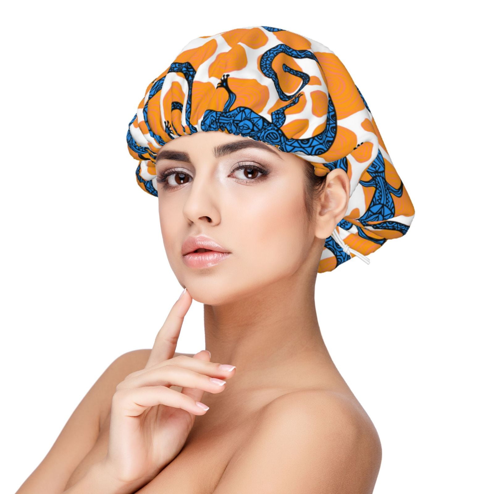 Bohemian Lines Gecko Lizards Silk Bonnet for Sleeping Women/Men ...