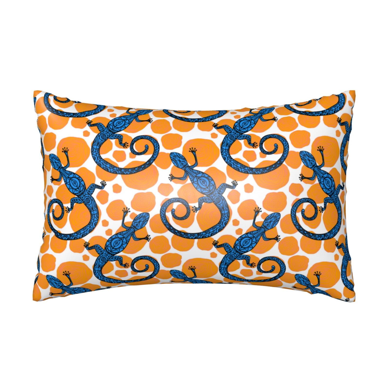 Bohemian Lines Gecko Lizards Satin Pillowcase with Zipper for Hair and ...