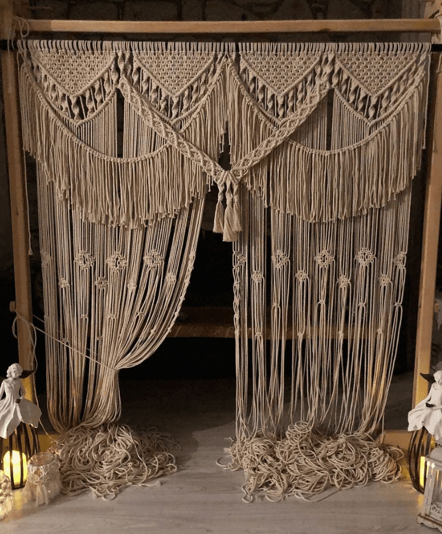 Bohemian Macrame Wedding Backdrop Decor Boho Chic Macrame Wall Hanging ...