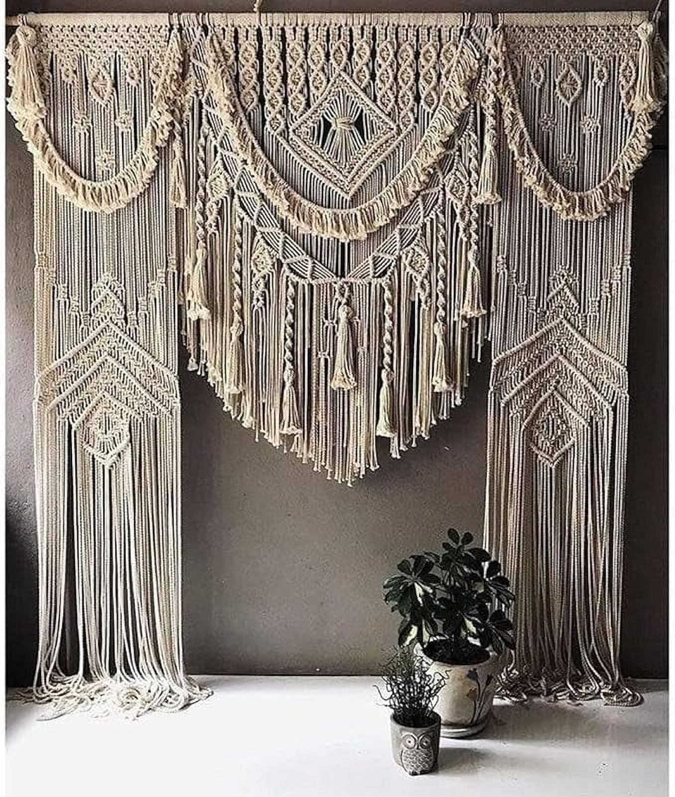 Bohemian Macrame Wedding Backdrop Decor Boho Chic Macrame Wall Hanging ...