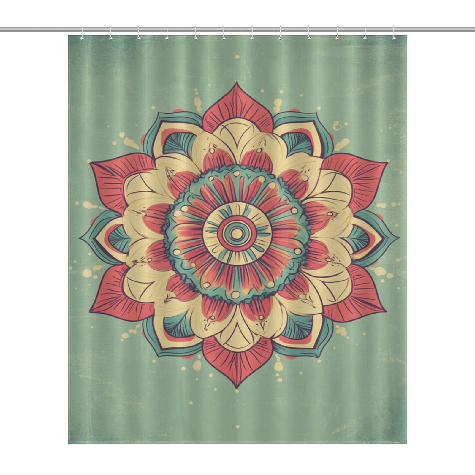 Bohemian Mandala (103) Shower Curtain Bathtub Decor Bathroom Fabric ...