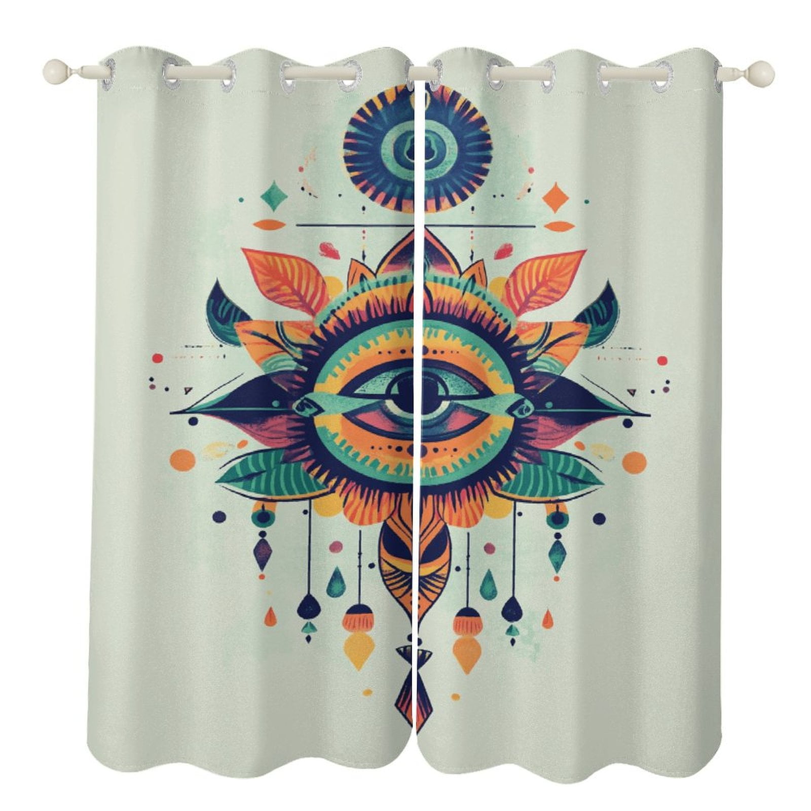 Bohemian Mandala (122) Luxury Window Curtains Blinds for Living Room ...
