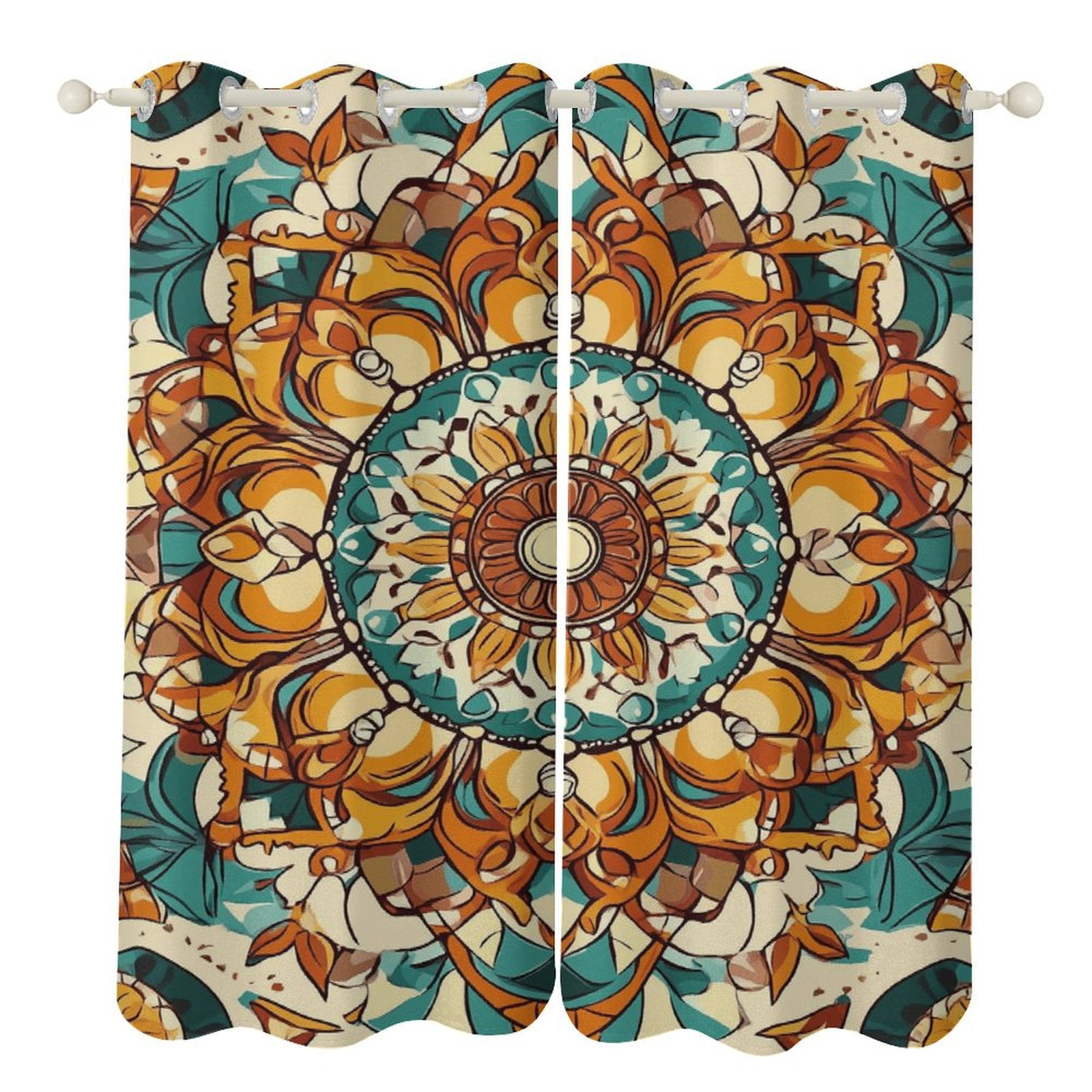 Bohemian Mandala (20) 2 Panels Curtains for Bedroom Living Room Drapes ...