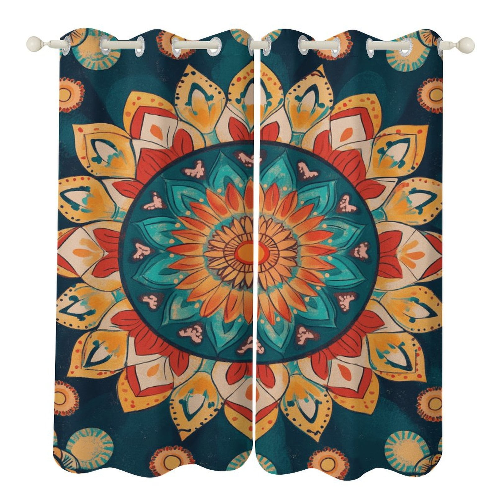 Bohemian Mandala (21) Luxury Window Curtains Blinds for Living Room ...