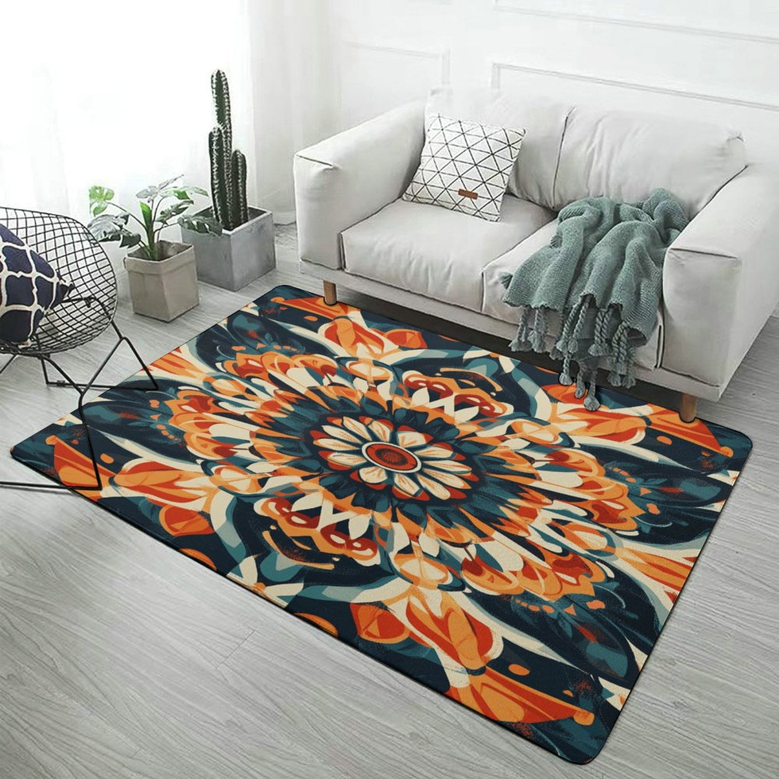 Bohemian Mandala (26) Carpet Style Living Room Bedroom Rug Modern 3d ...