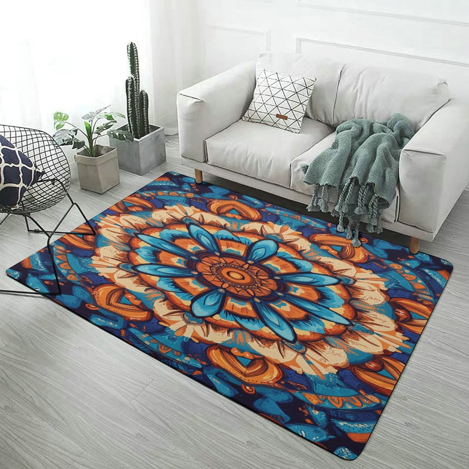 Bohemian Mandala (27) Carpet Style Living Room Bedroom Rug Modern 3d ...