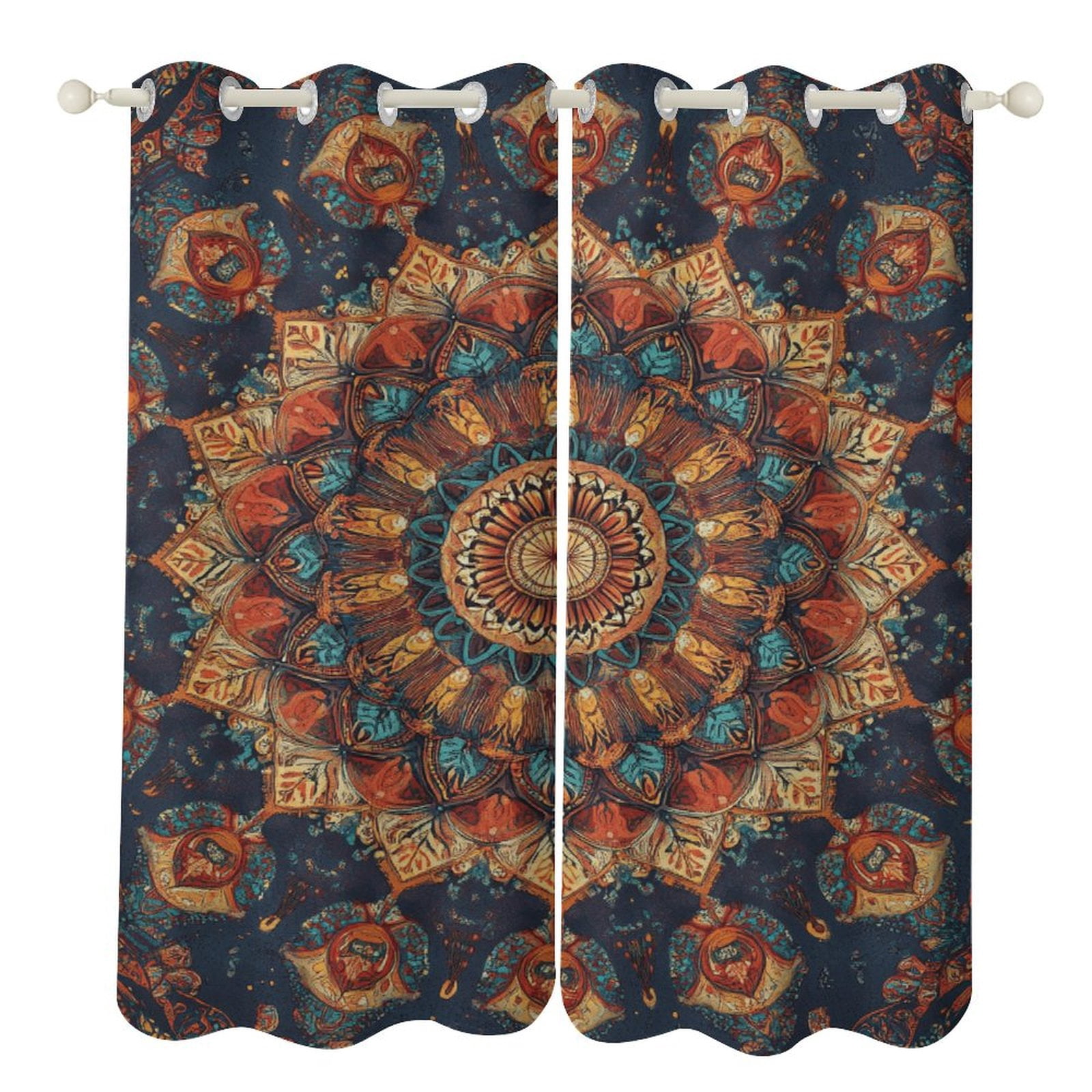 Bohemian Mandala (30) 2 Panels Curtains for Bedroom Living Room Drapes ...