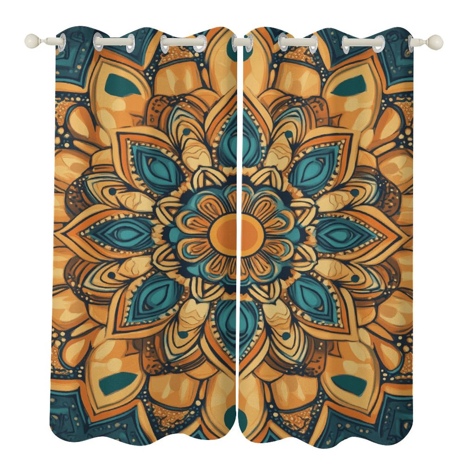 Bohemian Mandala (34) Blackout Window Curtains for Bedroom Living Room ...