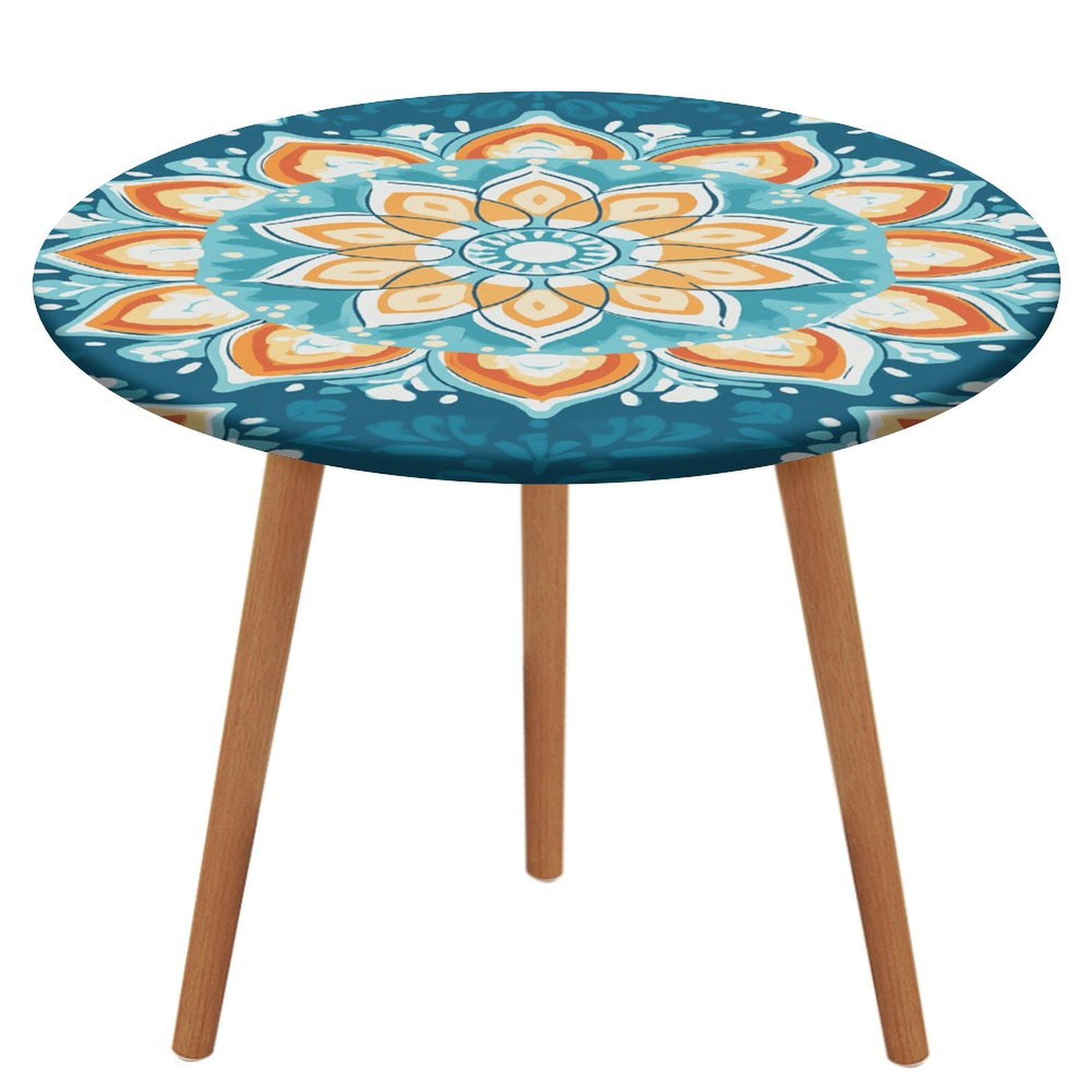 Bohemian Mandala (61) Pattern Round Tablecloth Waterproof Elastic Table ...