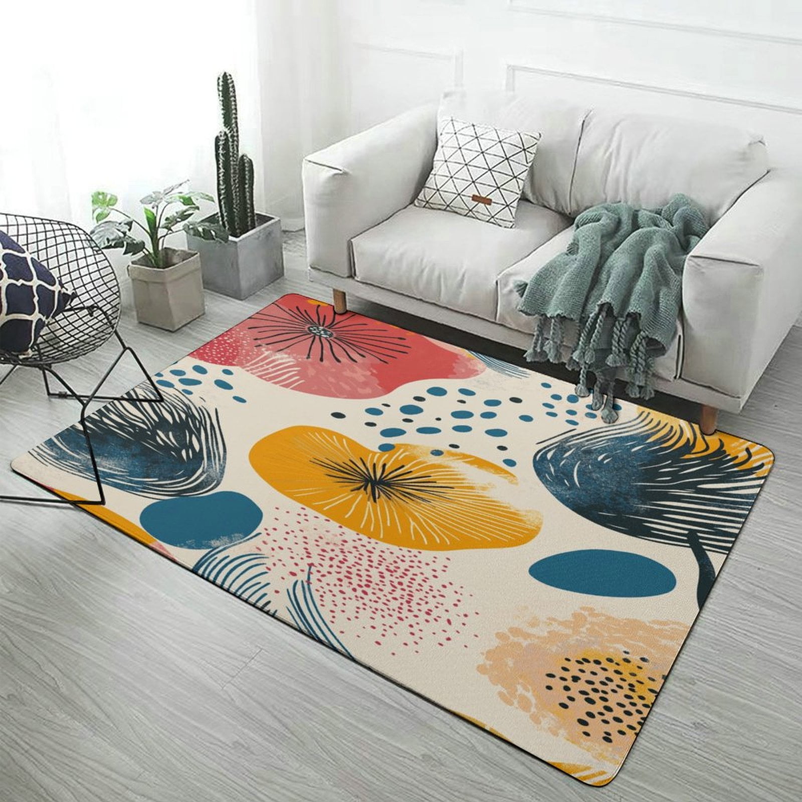 Bohemian Mandala (82) Area Rugs Carpet Suitable for Living Room Kitchen ...