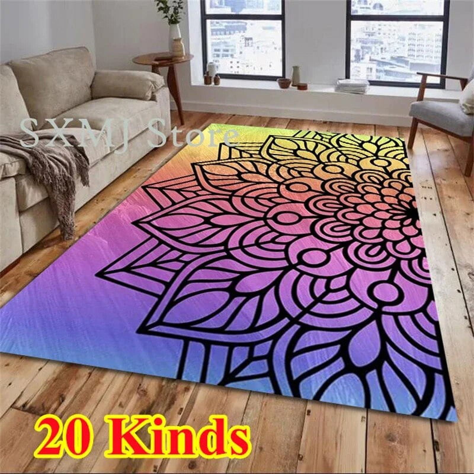 Bohemian Mandala Area Rug Carpet Flower Floral Corridor Hallway Door ...