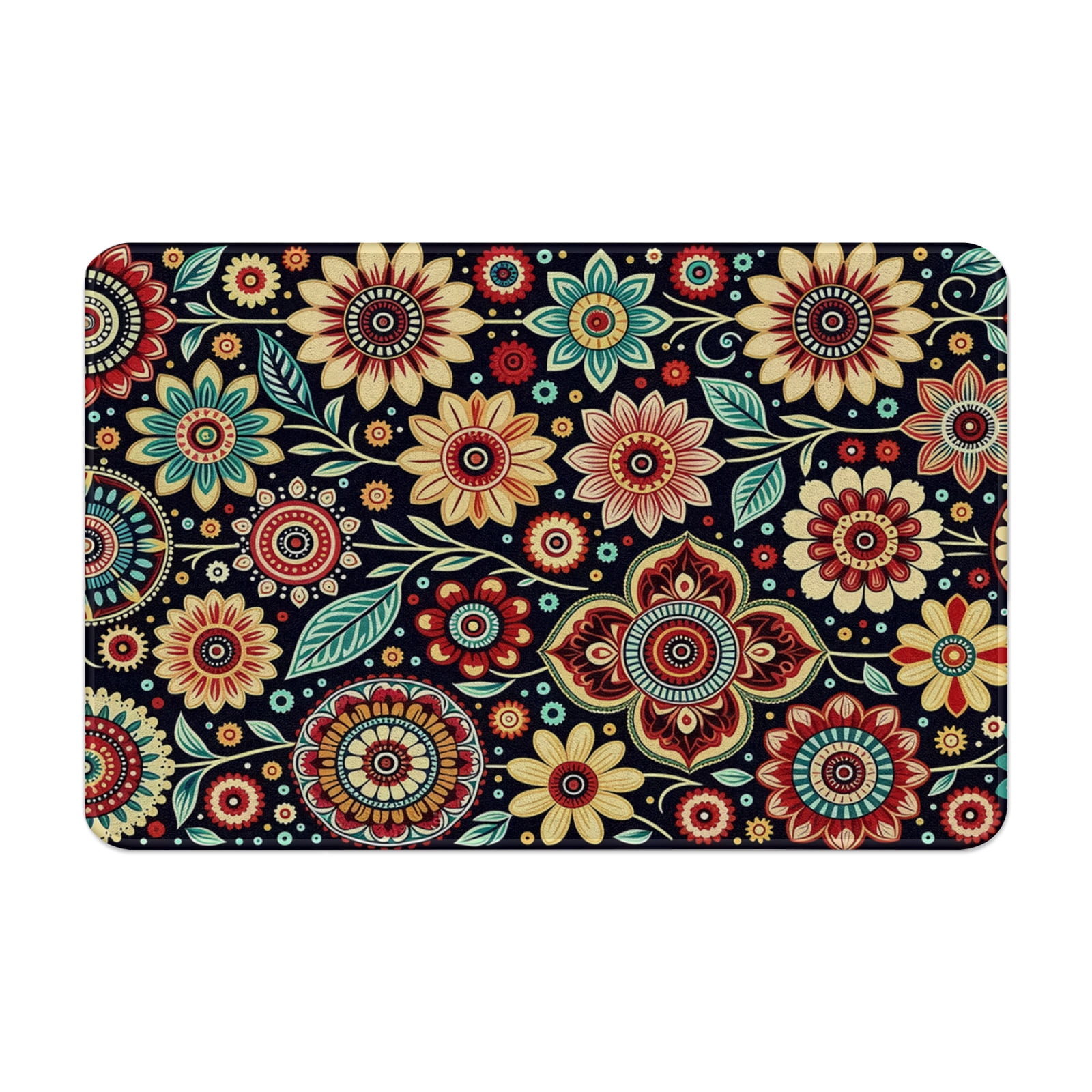 Bohemian Mandala Crystal Velvet Area Rug - Embrace Free-Spirited Boho ...