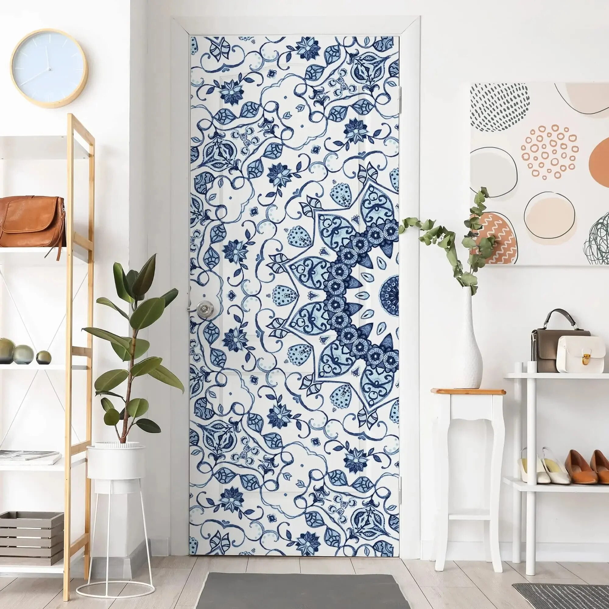 Bohemian Mandala Door sticker 3D wallpaper classic Mandala art mural ...