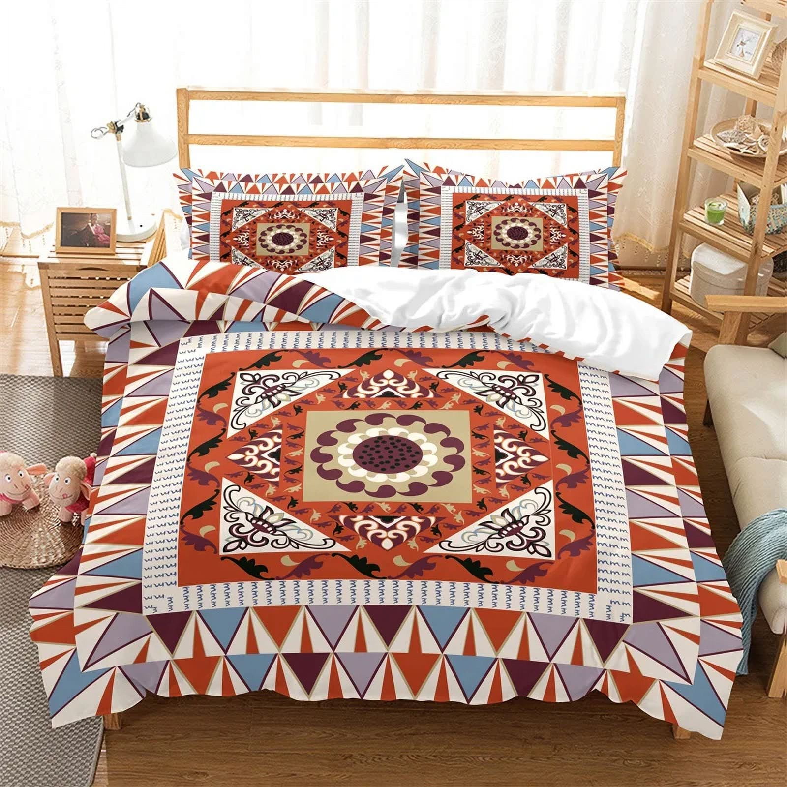 Bohemian Mandala Duvet Cover Microfiber 3D Animal Print Bedding Set ...