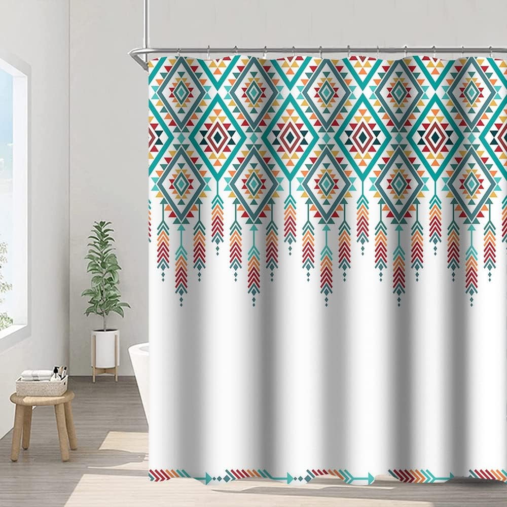 Bohemian Mandala Exotic Shower Curtains Colorful Arrow Abstract ...