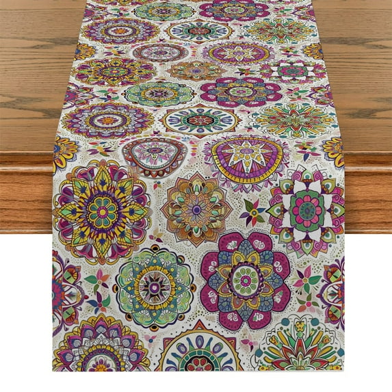 Bohemian Mandala Geometry Table Runner Wedding ration Cloth Dining r ...