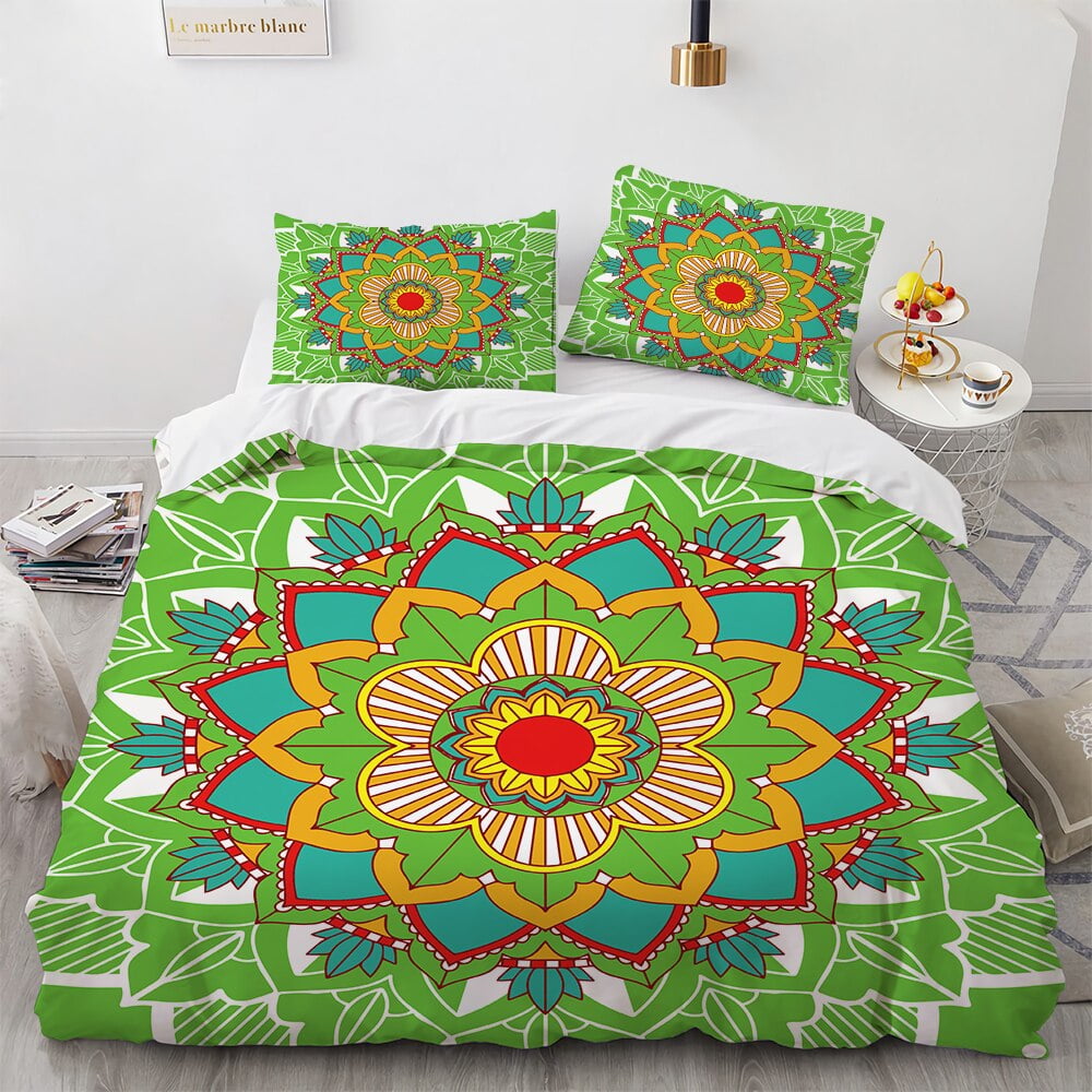 Bohemian Mandala King Duvet Cover Boho Cashew Flowers Bedding Set ...