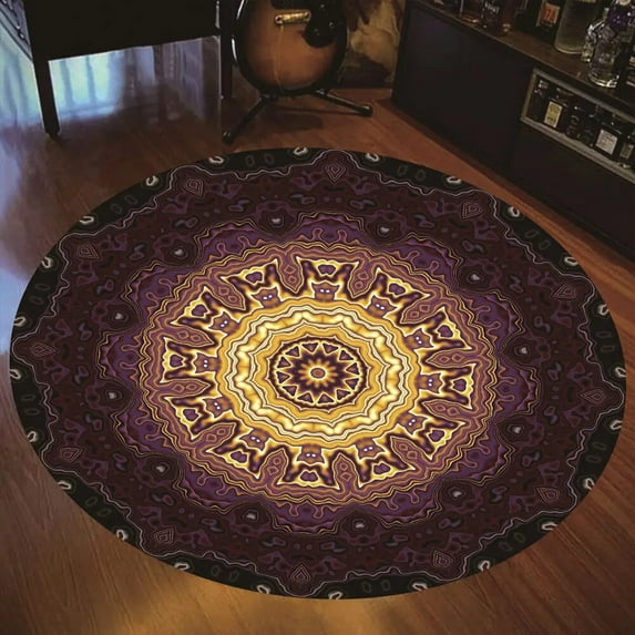 Bohemian Mandala Pattern Round Carpets for Living Room Parlor Bedroom ...