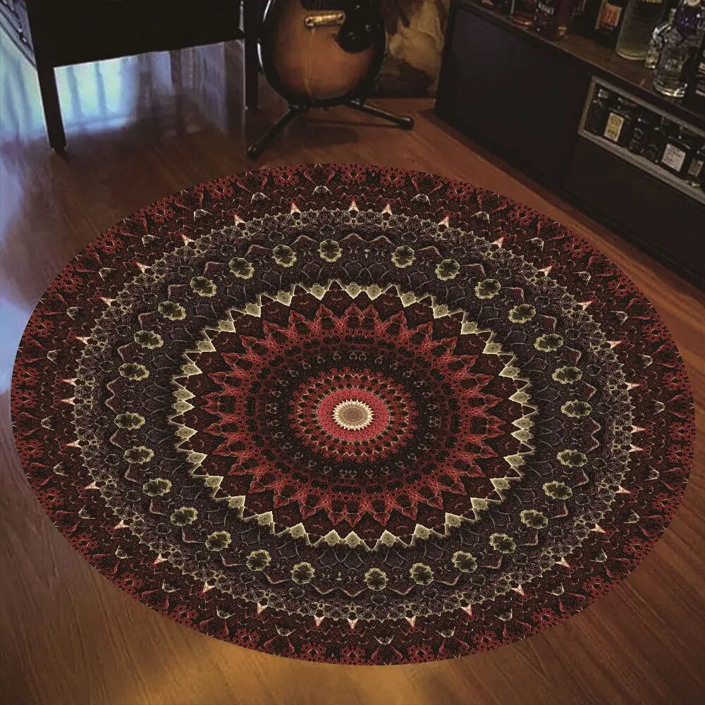 Bohemian Mandala Pattern Round Carpets for Living Room Parlor Bedroom ...