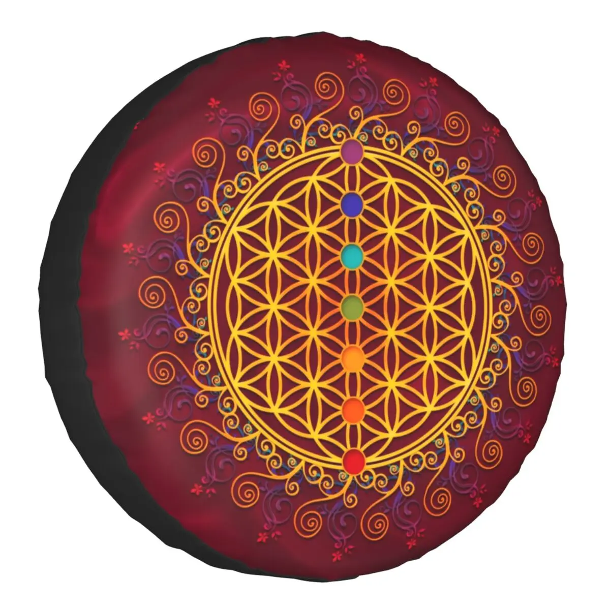 Bohemian Mandala Turquoise Tire Cover 4WD RV Floral Spare Wheel ...