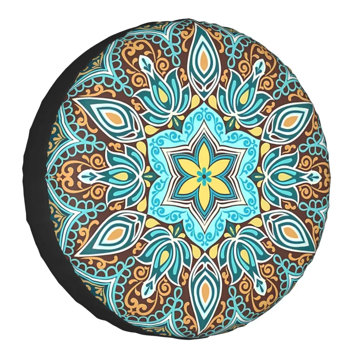 Bohemian Mandala Turquoise Tire Cover RV Floral Spare Wheel Protector ...