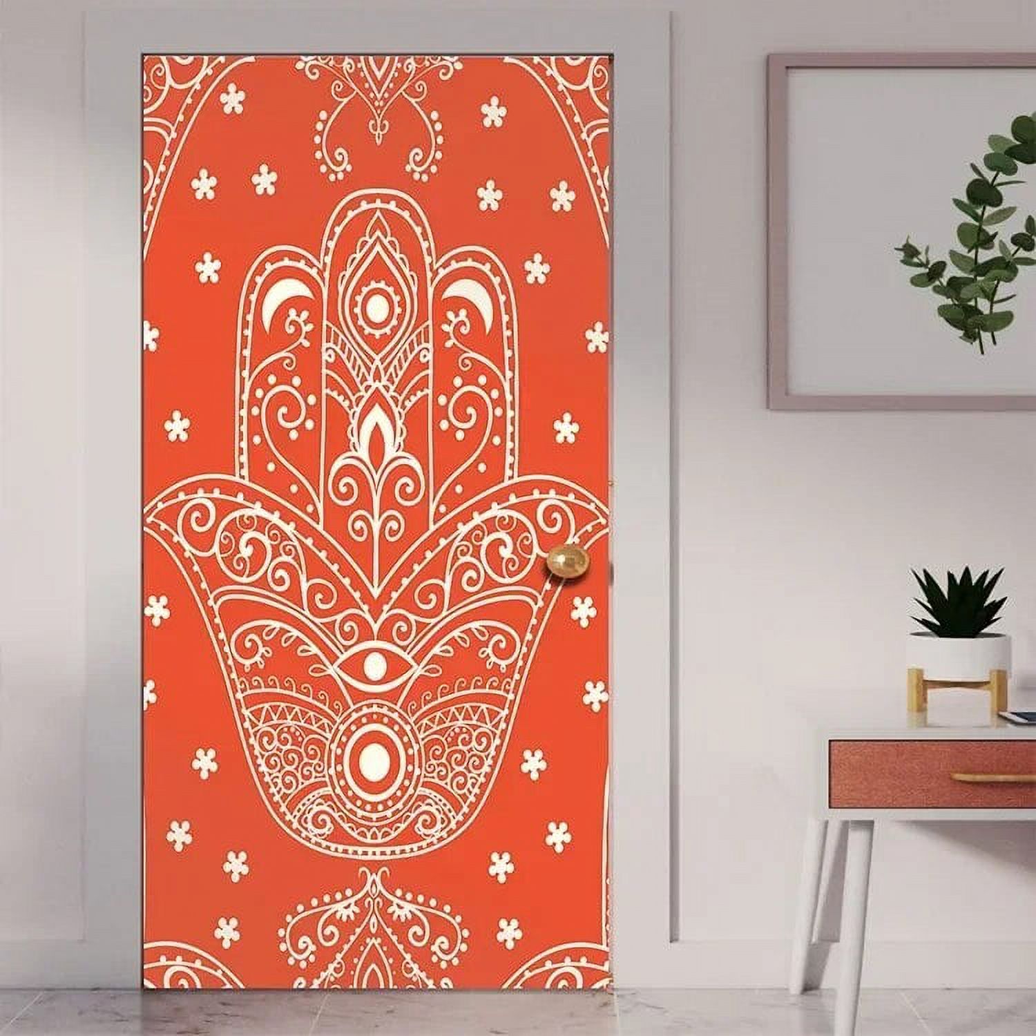 Bohemian Mandala self-adhesive Door stickers Bohemian flower wallpaper ...