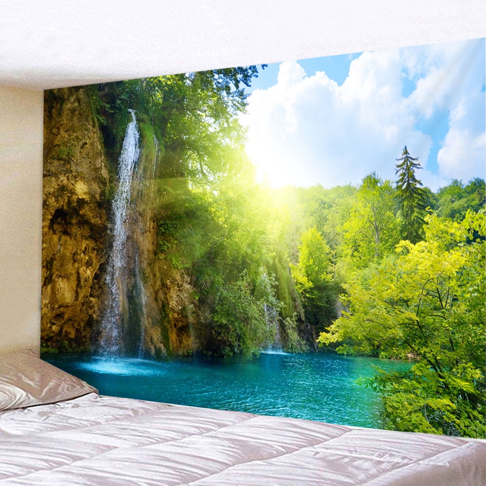 Bohemian Mandala tapestry background decoration natural forest hippie ...