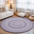 Bohemian Mantoro Motifs Pattern Round Rug 5ft Abstract Geometric Art ...
