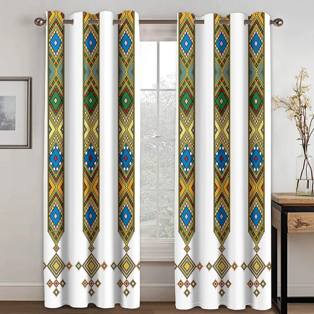 Bohemian Modern Curtains for Living Room Ethiopian Traditional Tilet ...