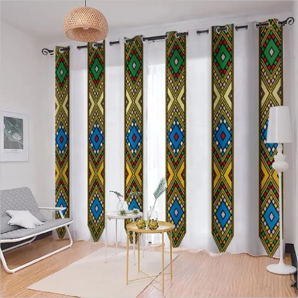 Bohemian Modern Curtains for Living Room Luxury Ethiopian Traditional ...