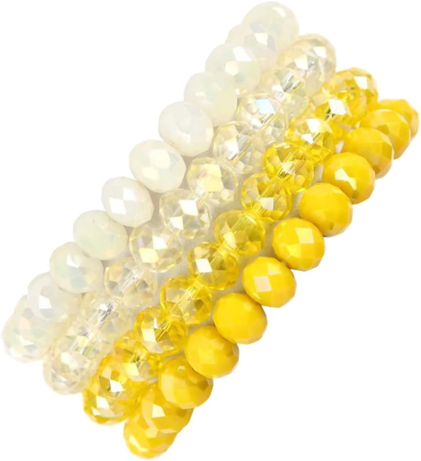 Bohemian Multilayer Beaded Stacking Bracelet, Versatile Stretch Strand ...