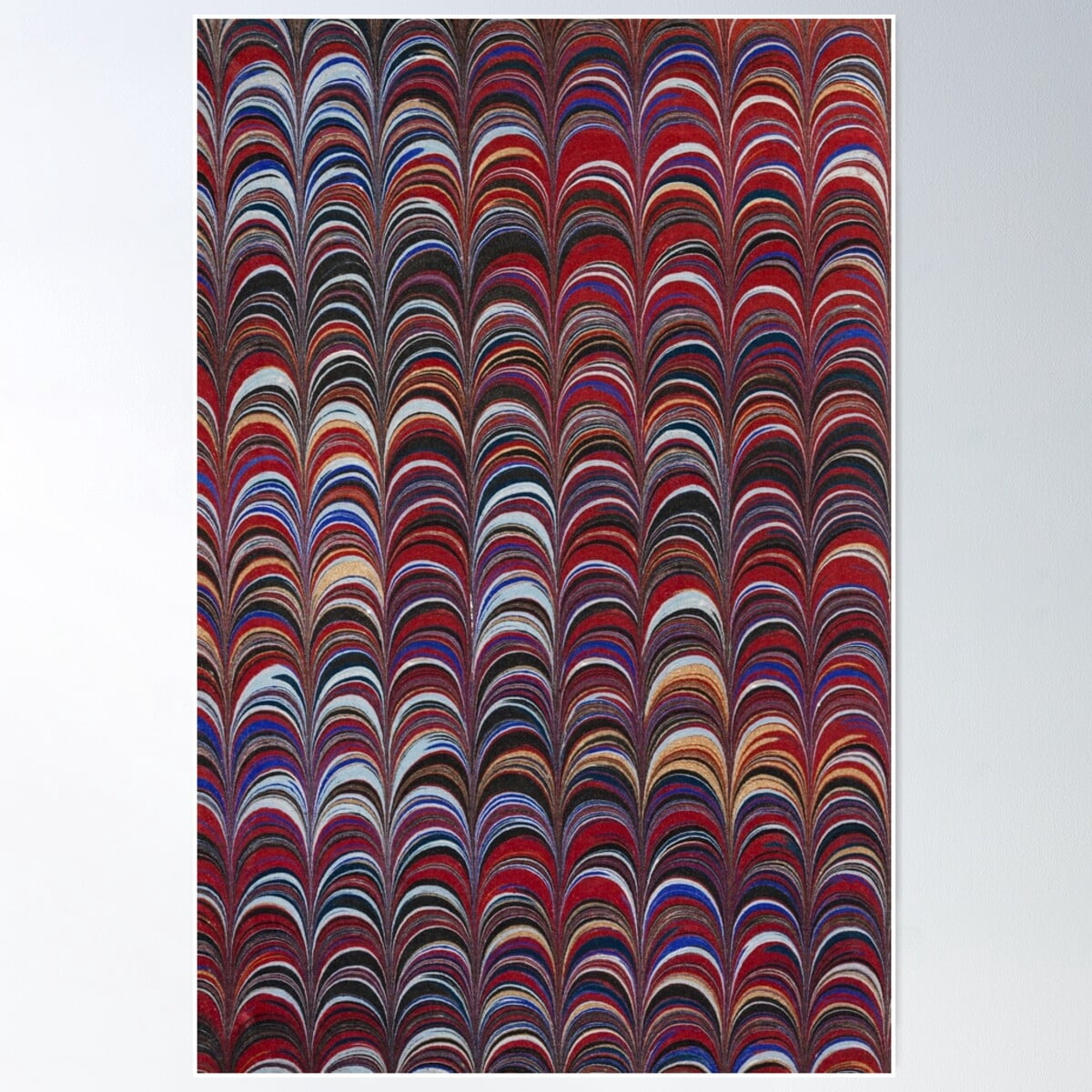 Bohemian Nautilus; Overlapping Colorful Waves Abstract Expressionism ...