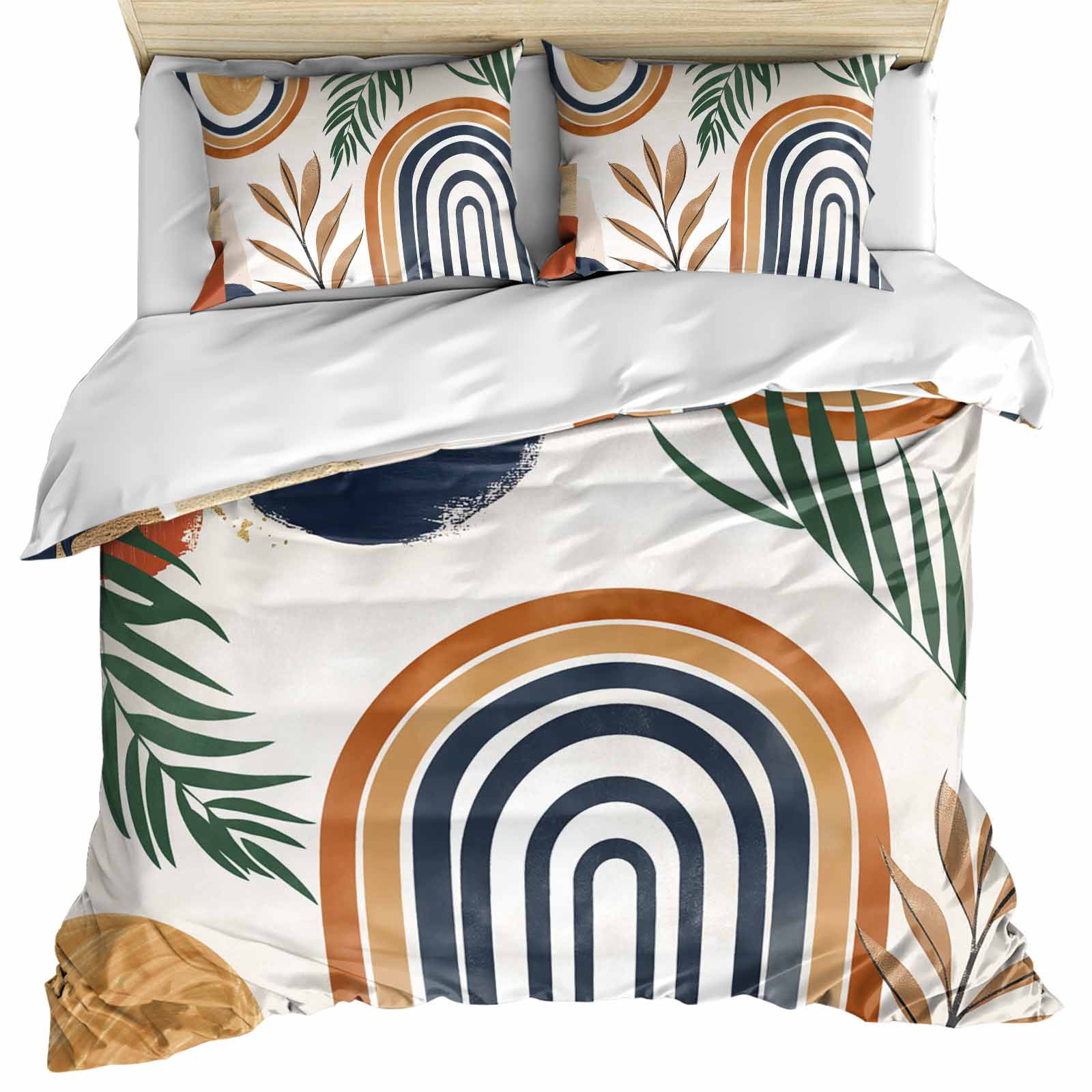Bohemian Nordic Bedding 3 Piece Duvet Cover Set Twin Size, Abstract Art ...