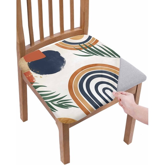 Bohemian Nordic Chair Seat Covers for Dining Room Stretch Chair Seat ...