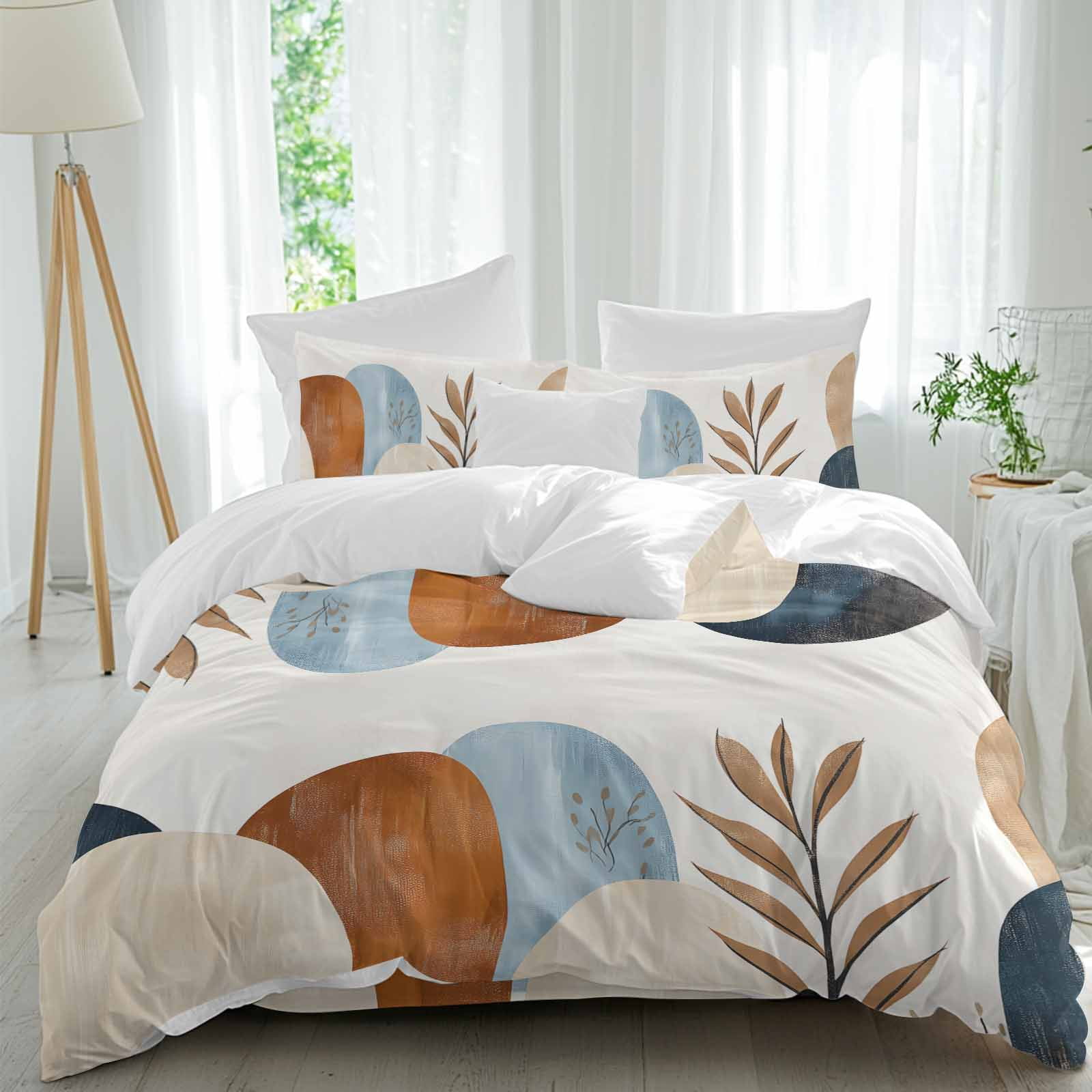 Bohemian Nordic Duvet Cover Set California King Size Simple Colorful ...