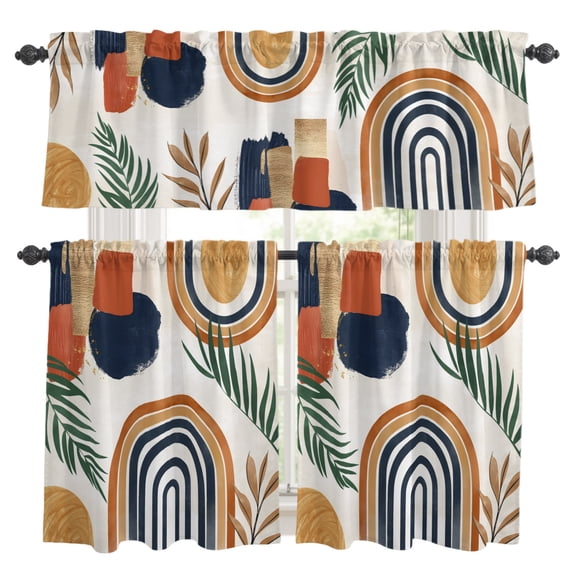 Bohemian Nordic Kitchen Curtains, Kitchen Curtains and Valances Set of ...
