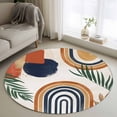 Bohemian Nordic Round Area Rug 4 FT, Non Slip Indoor Outdoor Rug ...