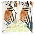 Bohemian Nordic Sheer Curtains Swag Valances for Windows Green Orange ...