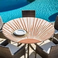 Bohemian Orange Sun Light Round Fitted Tablecloth with Elastic Edge ...