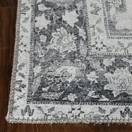 Floral Botanical Jacobean Area Rug or Runner, 7' x 9', Stone - Walmart.com