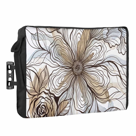 Bohemian Outdoor TV Cover Traditional Ethic Texture Mystic Flowers ...